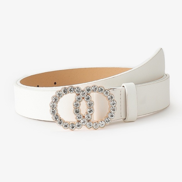 Accessories | New White Fashion Studded Circle Belt | Poshmark